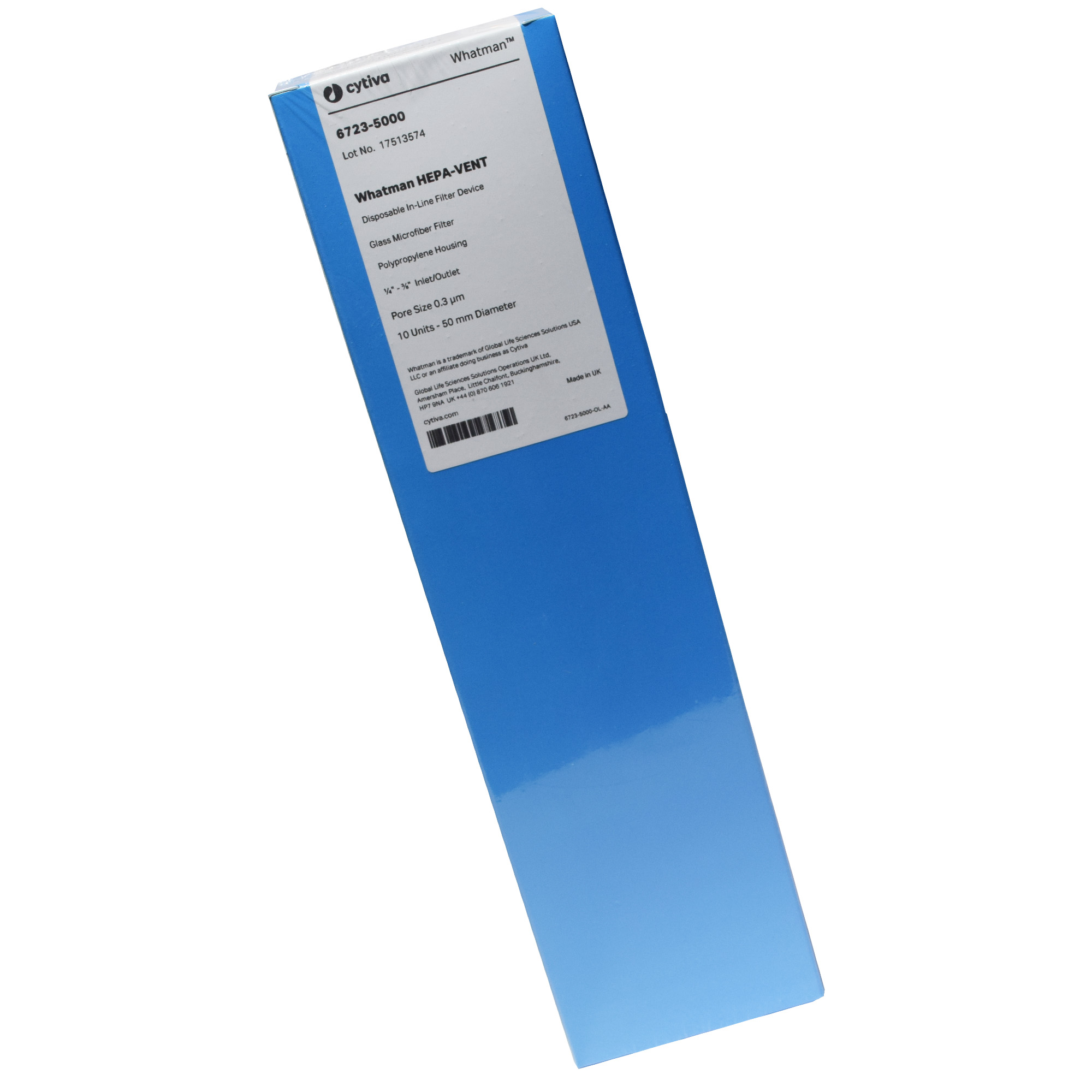 Whatman HEPA-VENT 50 mm Disc Filter, 0.3 µm, 10 Pack