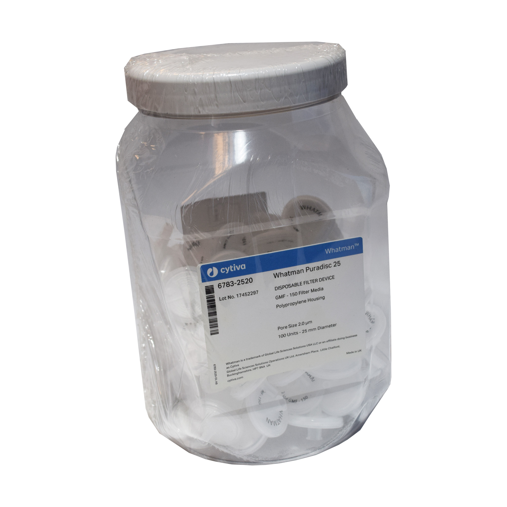 Tisch Scientific | Whatman Pura Disc 25mm GD2 GMF Syringe Filters, 2 ...