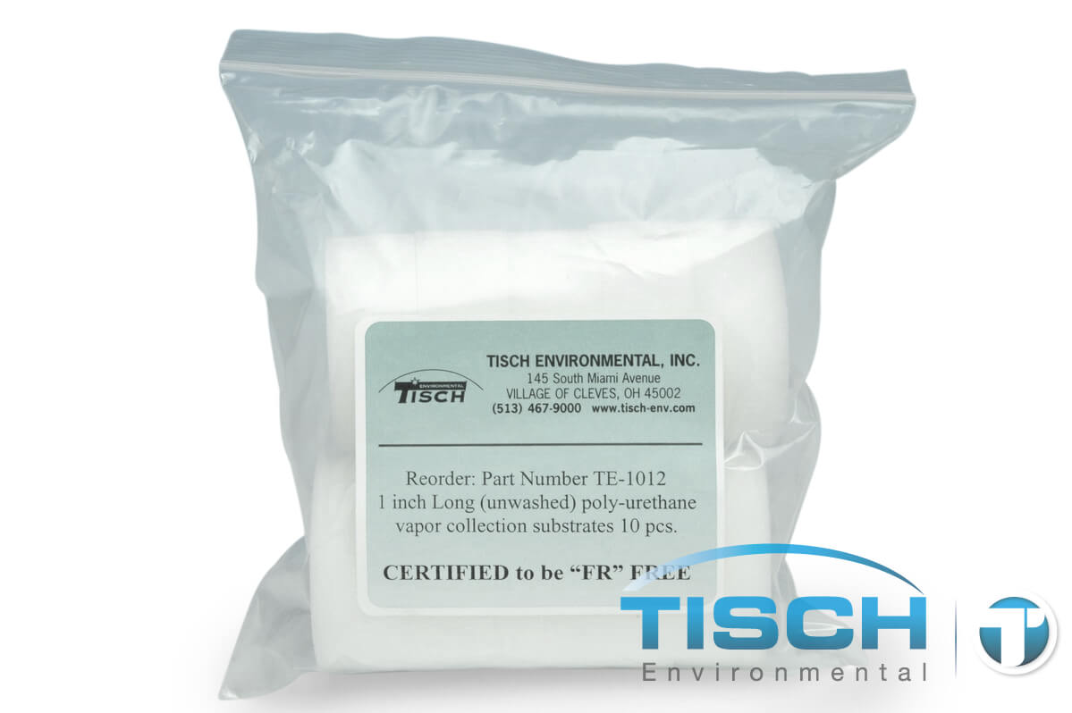 TE-1012, 1 inch Long Polyurethane Foam Vapor collection substrate, 10 ...