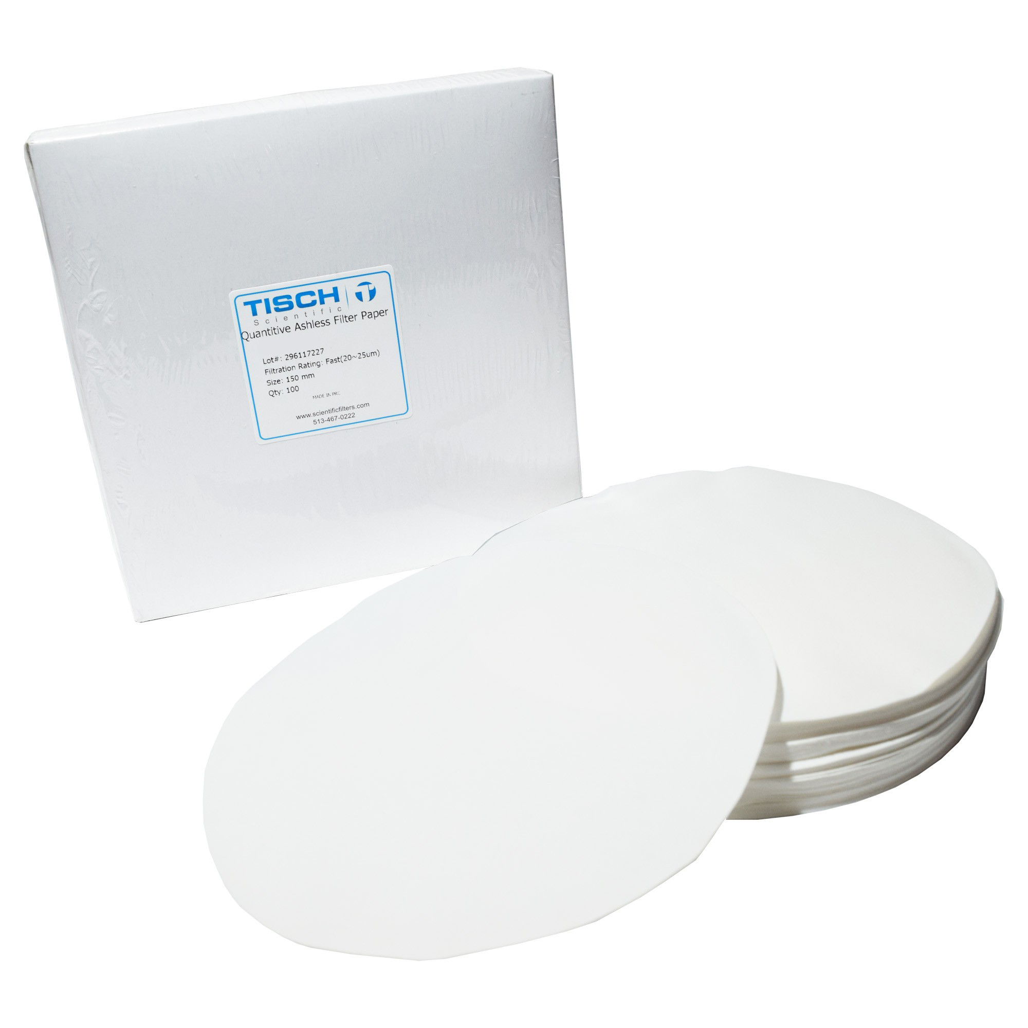 Quantitative Ashless Filter Paper, Slow 2-4 um, 180mm, 100 per pack ...