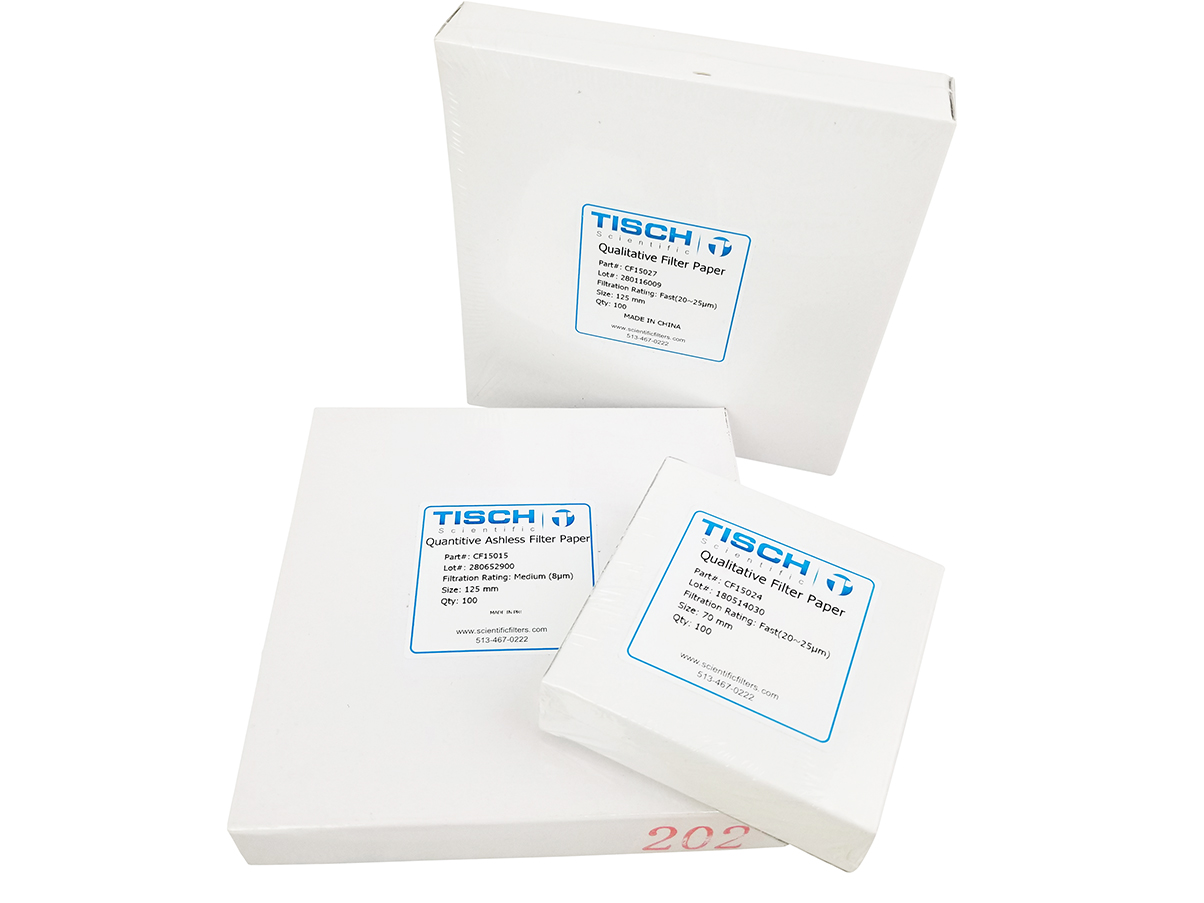 Tisch Qualitative Filter Paper, Fast, 20-25 um, 150mm, 100/Pk | Tisch ...