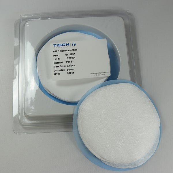 Tisch PTFE Membrane Filters, 0.22 um, 90mm, Nonsterile, 50/Pk | Tisch ...